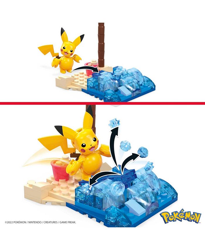Mega Construx Pokemon 79 Pieces Pikachu's Beach Splash Building Set ...