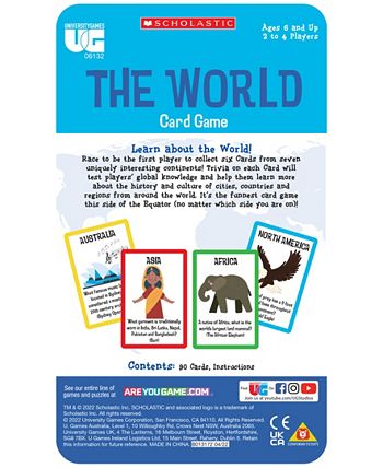 Areyougame University Games Scholastic the World Card Game - Macy's