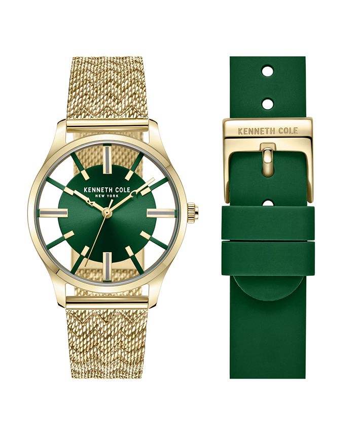 Kenneth Cole New York Women's Quartz Gold-Tone Stainless Steel Mesh ...