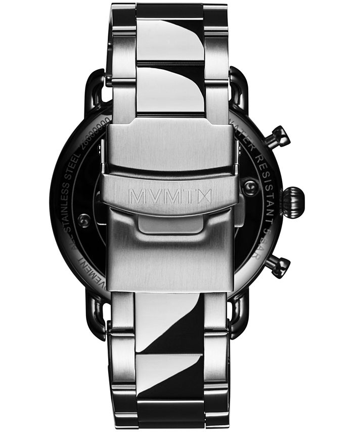 MVMT Men's Blacktop Silver-Tone Stainless Steel Bracelet Watch 42mm ...
