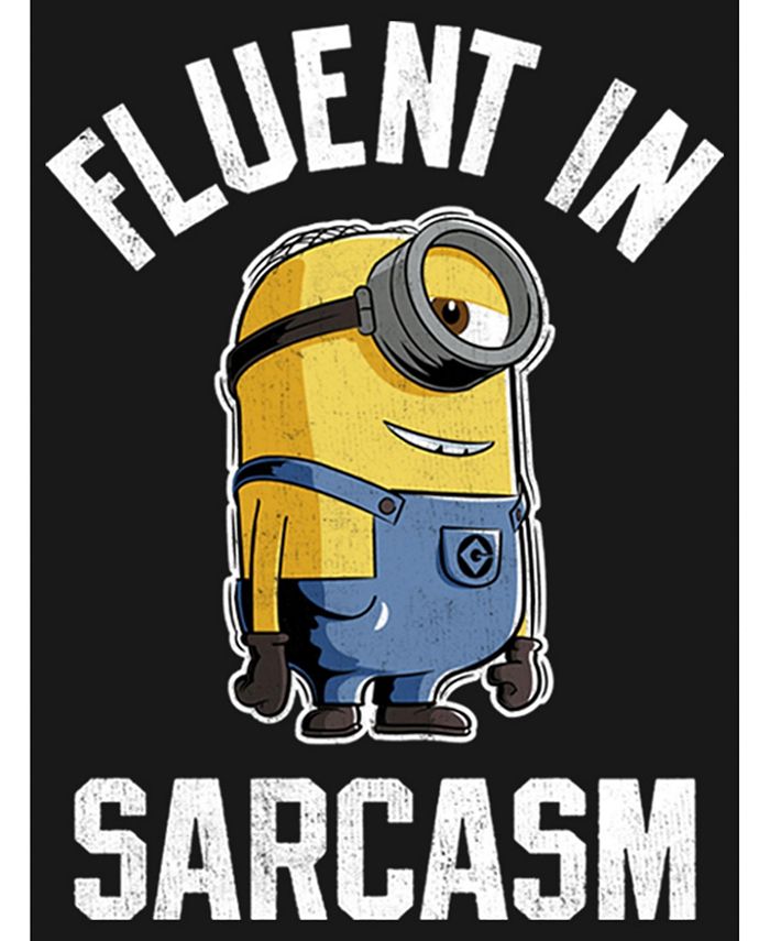 NBC Universal Girl's Despicable Me Minion Fluent in Sarcasm Child T ...