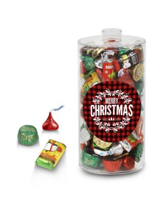 Just Candy Christmas Gift Tin with Hershey's Chocolate Mix, 2 Pounds ...