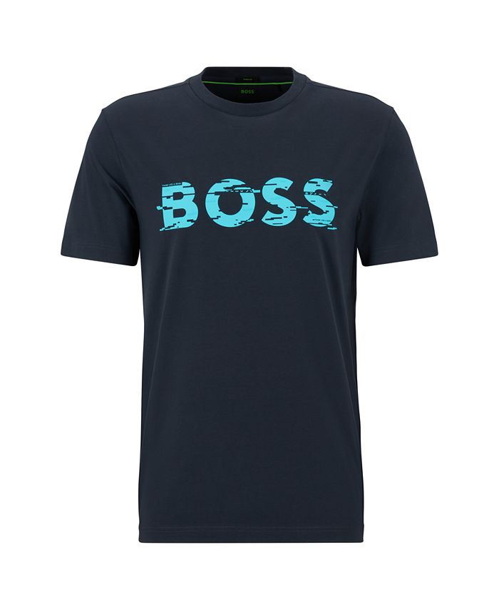 Hugo Boss Men's Graphic Logo Print Stretch T-shirt - Macy's
