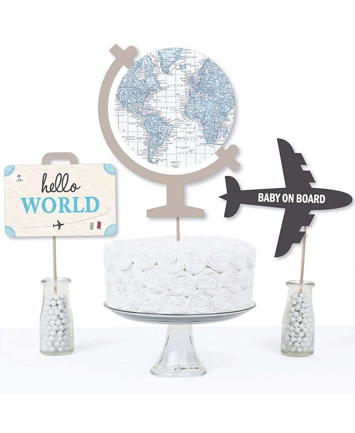 Big Dot of Happiness Precious Cargo - Blue - Baby Shower Centerpiece ...