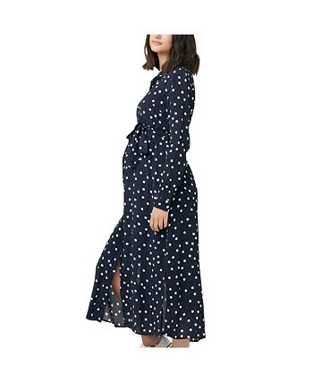Ripe Maternity Maternity Spot Long Shirt Dress - Macy's