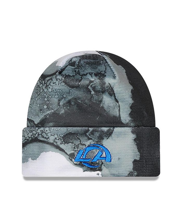 New Era Men's Black Los Angeles Rams 2022 Sideline Ink Dye Tonal Cuffed ...