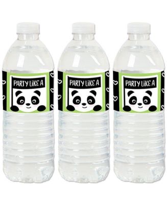 Party Like a Panda Bear - Party Water Bottle Sticker Labels - 20 Ct ...