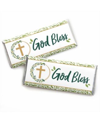 Elegant Cross - Candy Bar Wrapper Religious Party Favors - Set of 24 ...