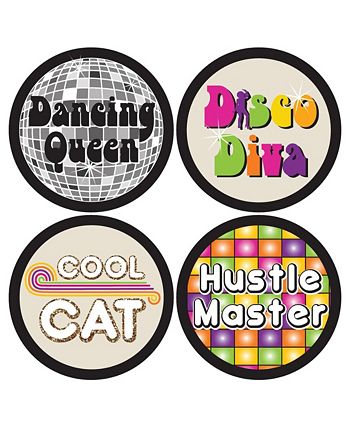 Big Dot of Happiness 70's Disco - 1970's Disco Fever Funny Name Tags ...