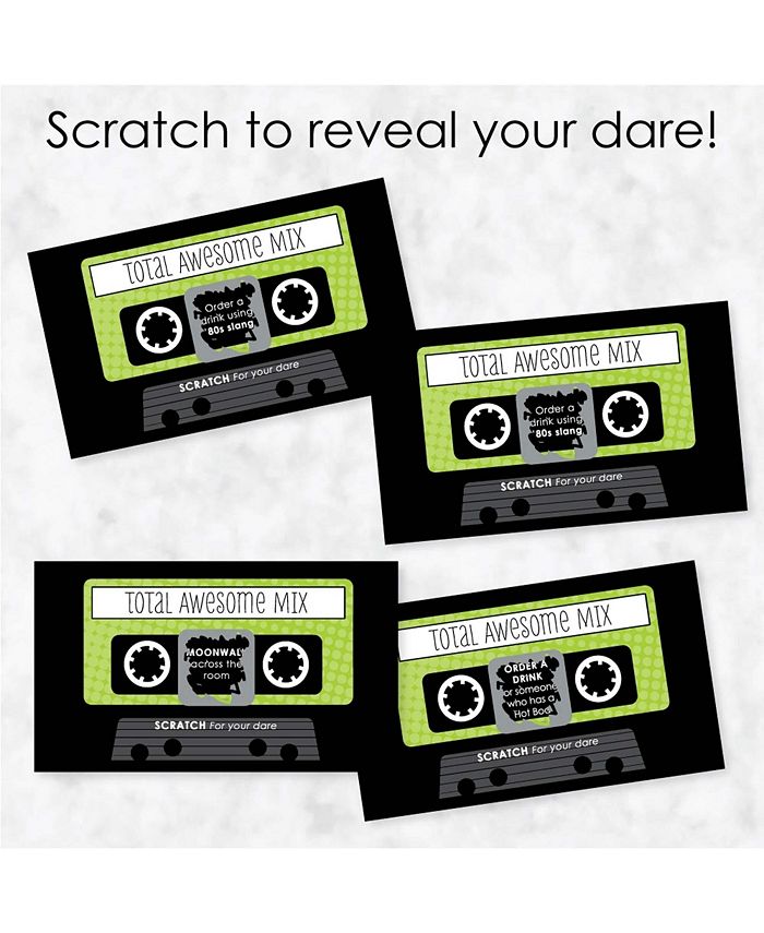 Big Dot of Happiness 80's Retro - Totally 1980s Party Game Scratch Off ...