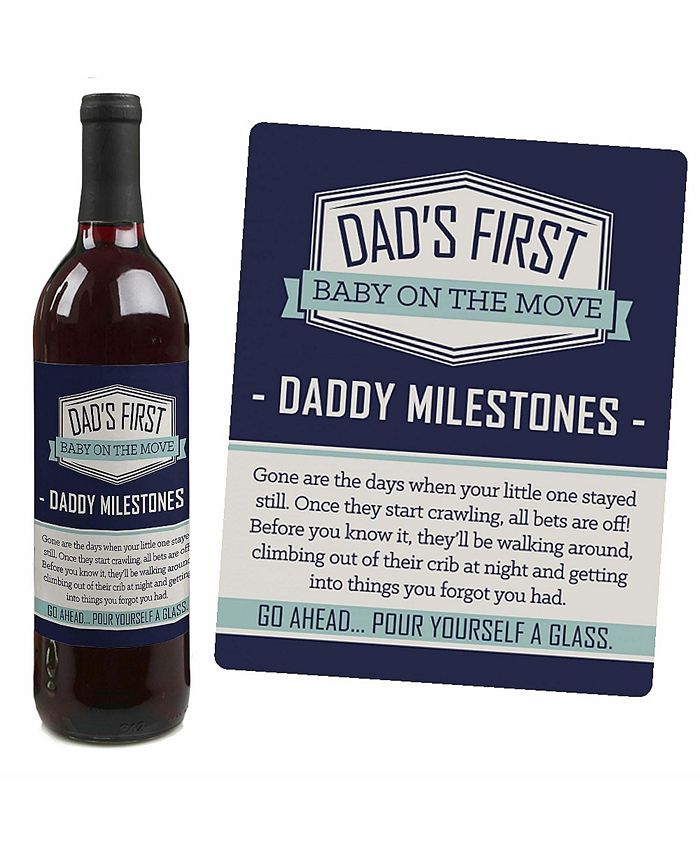 Big Dot of Happiness Daddy's First Milestones - Gift For Men - Wine ...