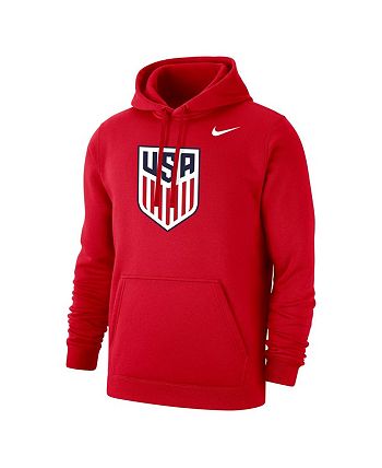 Nike Men's Red USMNT Club Primary Pullover Hoodie - Macy's