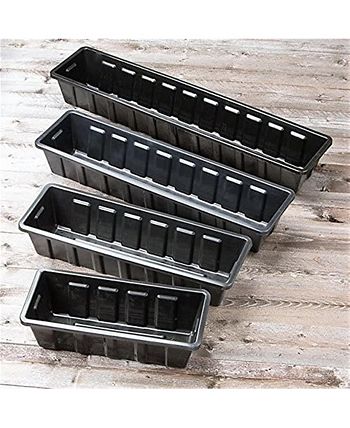 Novelty Poly-Pro Plastic Flower Box Planter, 36" Black - Macy's