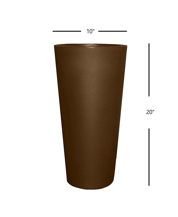Tusco Products Cosmopolitan Round Garden Planter 10" Espresso - Macy's