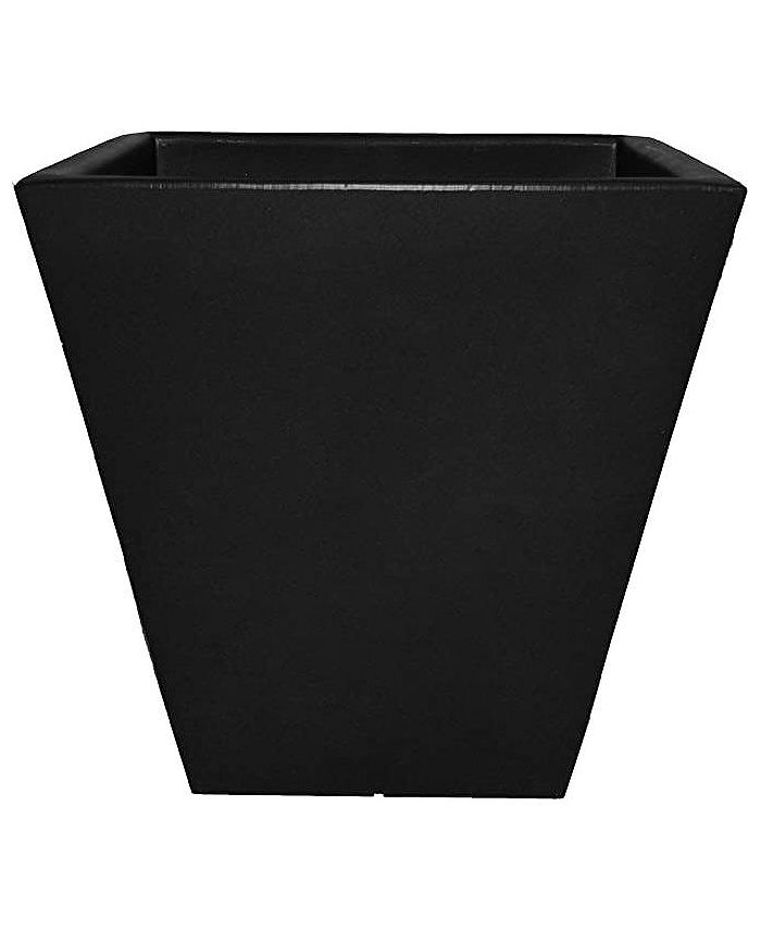 Tusco Products Cosmopolitan Collection Square Planter - Black - 18in ...