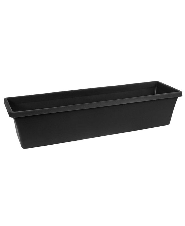 Bloem Living TRB2400 Window Box Planter, Black - 24 inches - Macy's