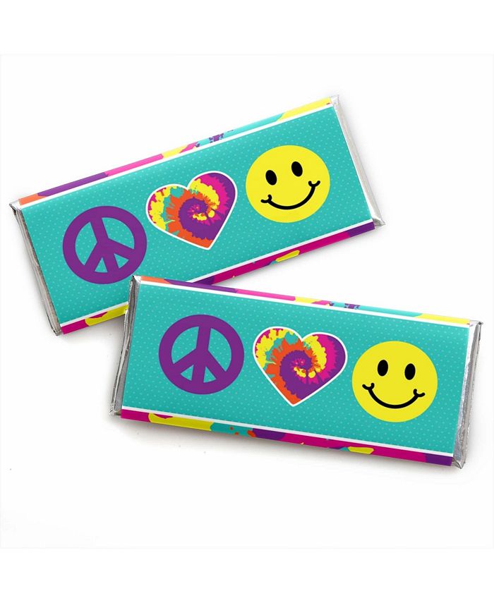 Big Dot of Happiness 60's Hippie - Candy Bar Wrapper 1960s Groovy Party ...
