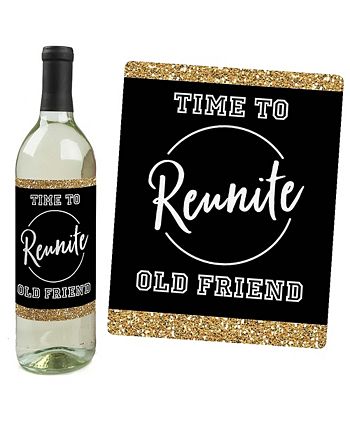 Big Dot of Happiness Reunited - Class Reunion Party Decor - Wine Bottle ...