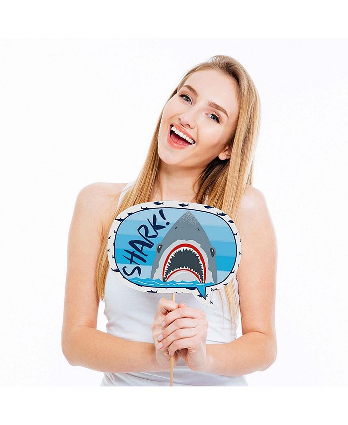 Big Dot of Happiness Shark Zone - Jawsome Shark or Birthday Party Photo ...