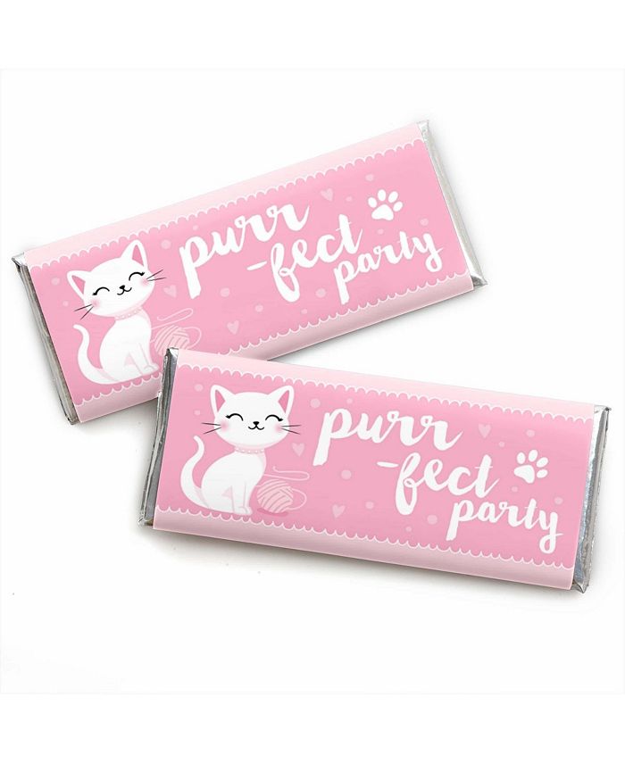 Big Dot of Happiness Purr-fect Kitty Cat - Candy Bar Wrapper Party ...