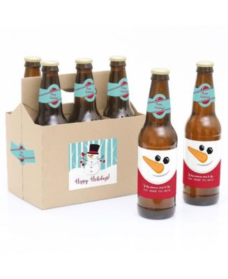 Let It Snow - Snowman Holiday Christmas Decor - 6 Beer Bottle Labels ...