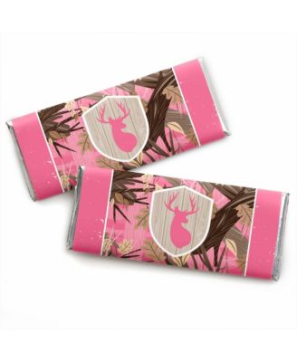 Pink Gone Hunting - Candy Bar Wrapper Baby Shower or Birthday Party ...