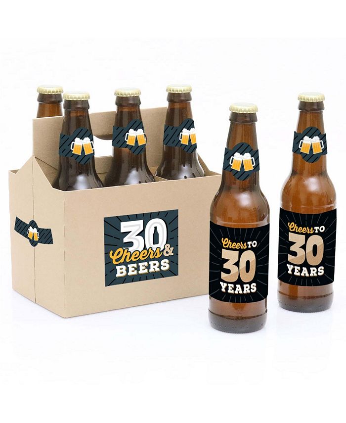 Big Dot of Happiness Cheers & Beers to 30 Years 30th Birthday Decor 6 ...