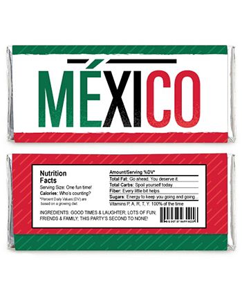 Big Dot of Happiness Viva Mexico - Candy Bar Wrapper Mexican ...