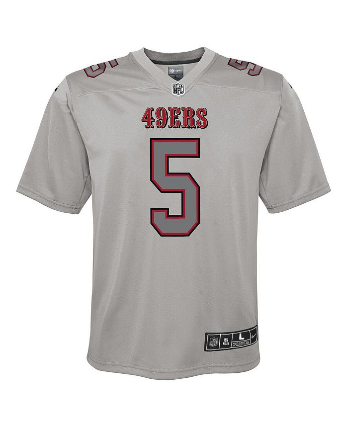 Nike Big Boys Trey Lance Gray San Francisco 49ers Atmosphere Game ...