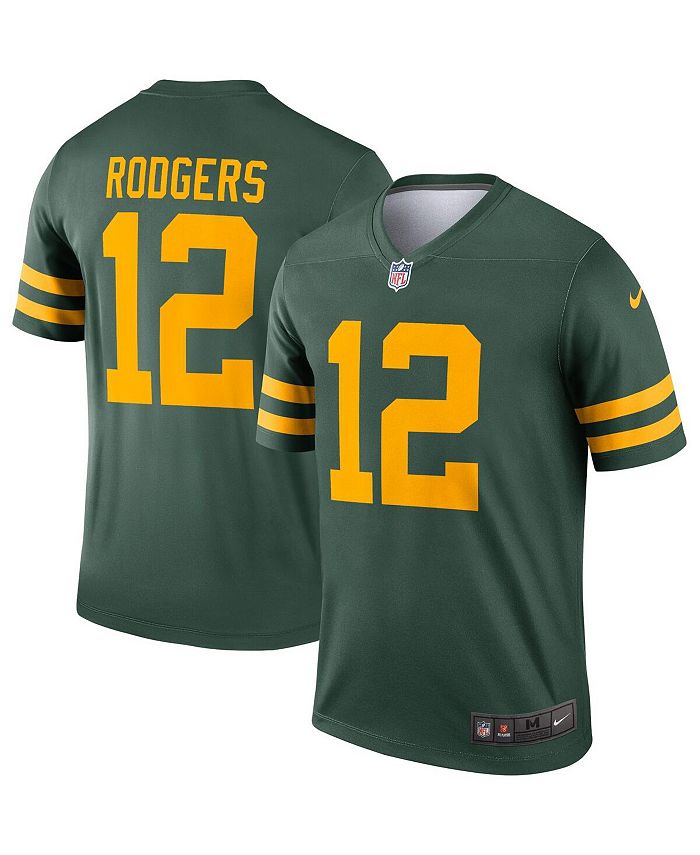 Nike Men's Aaron Rodgers Green Green Bay Packers Alternate Legend ...