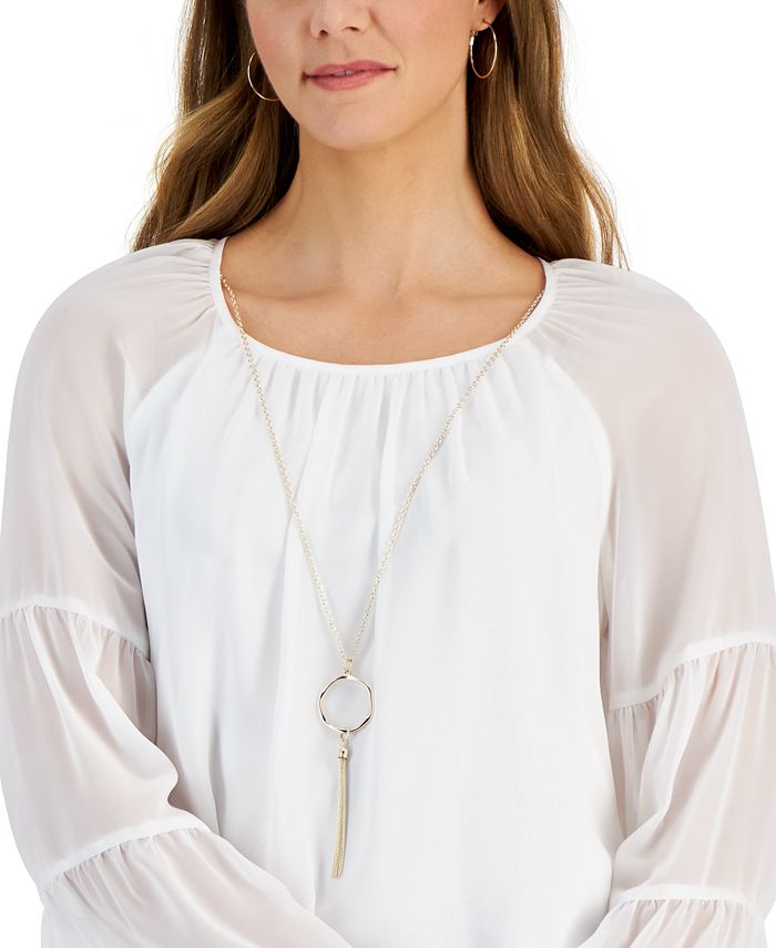 JM Collection Women's Solid Tiered Necklace Top, Created for Macy's ...