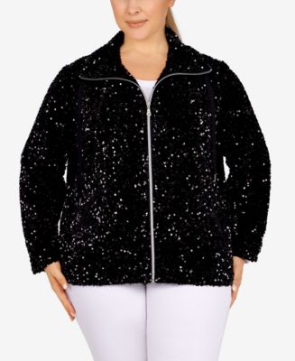 Ruby Rd. Plus Size Statement Sequin Jacket - Macy's