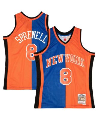 Men's Mitchell & Ness Latrell Sprewell Blue, Orange New York Knicks ...