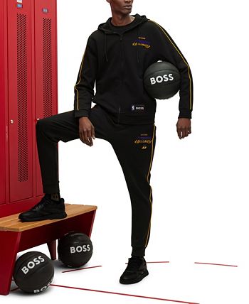 Hugo Boss BOSS x NBA Men's Los Angeles Lakers Zip-Up Solid Hoodie ...