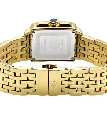 GV2 by Gevril Women's Padova Gemstone Swiss Quartz Diamond Accent Ion ...