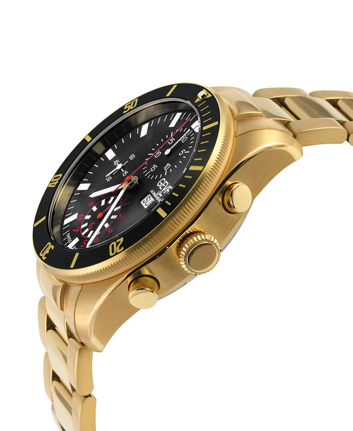 Gevril Men's Yorkville Swiss Automatic Ion Plating Gold-Tone Stainless ...