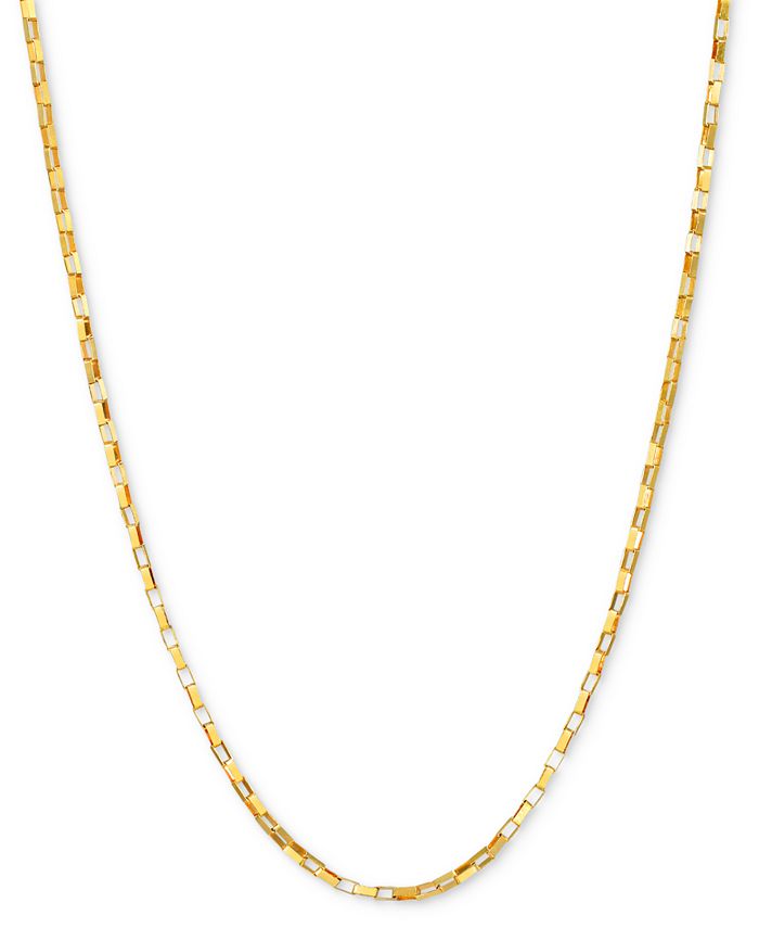 Macy's Elongated Box Link 18" Chain Necklace in 14k Gold - Macy's