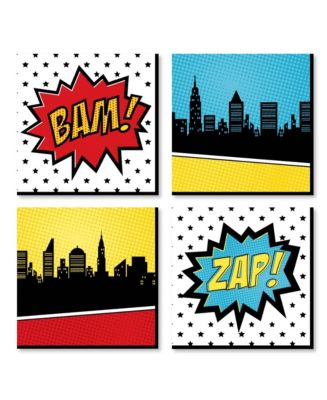 Big Dot of Happiness Bam Superhero - Home Decor - 11 x 11 inches ...