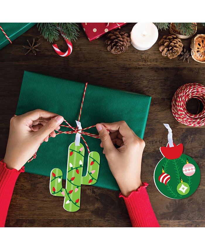Big Dot of Happiness Merry Cactus - Christmas Cactus Decor - Christmas ...
