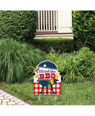 Big Dot of Happiness Missed You BBQ - Outdoor Lawn Sign - Backyard ...