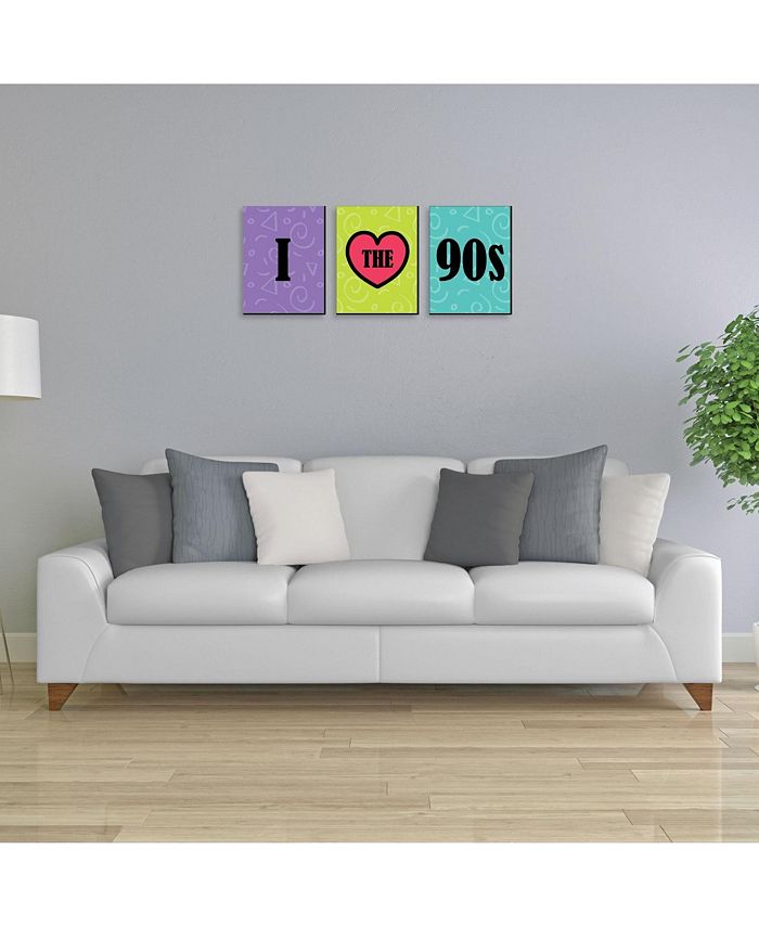 Big Dot of Happiness 90's Throwback - 1990s Wall Art Room Decor - 7.5 x ...