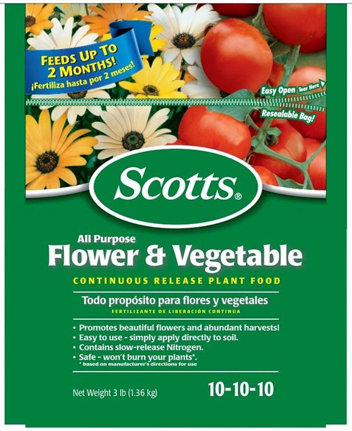 Scotts All Purpose Continuous Release Flower Vegetable Plant Food, 3lb ...