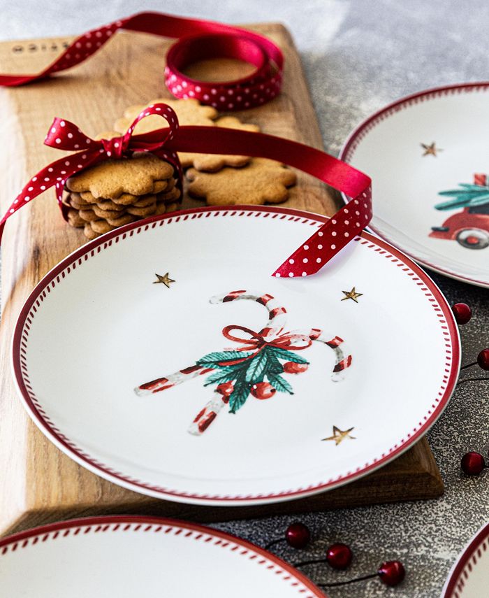 Over and Back Holiday Plates, Set of 4 & Reviews - Dinnerware - Dining ...