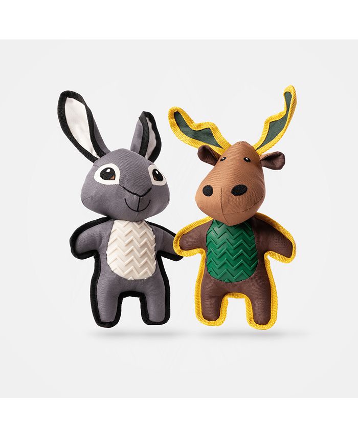 Silver Paw Dog Rabbit & Moose Dog Toys 2 Pack - Macy's