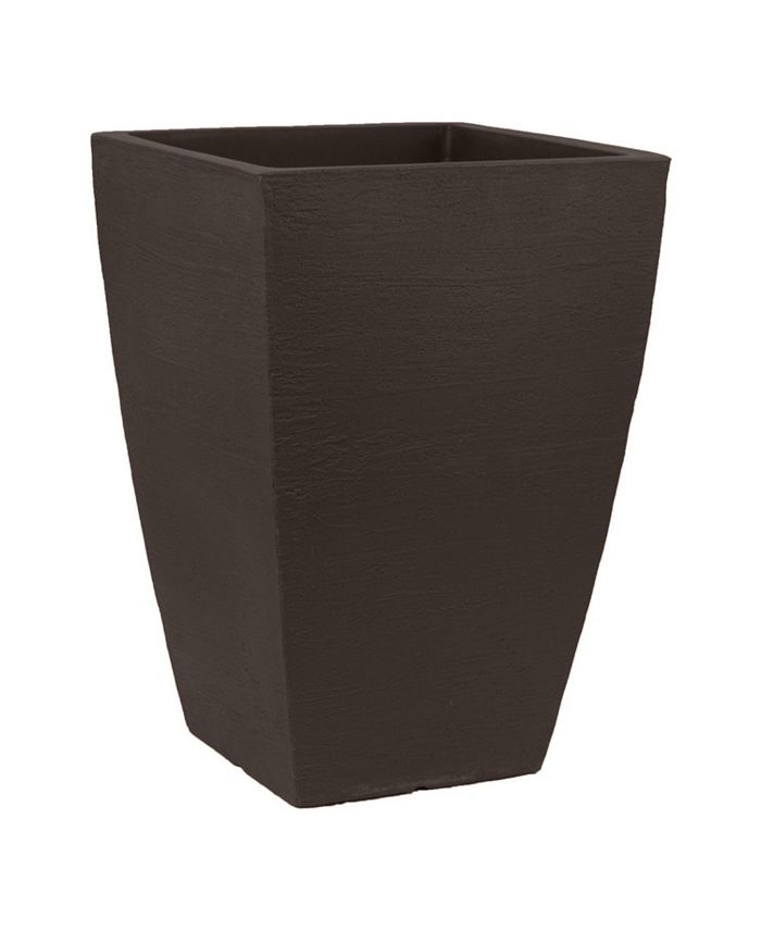 Tusco Products Modern Planter Tall Square Espresso 12in x 19in - Macy's