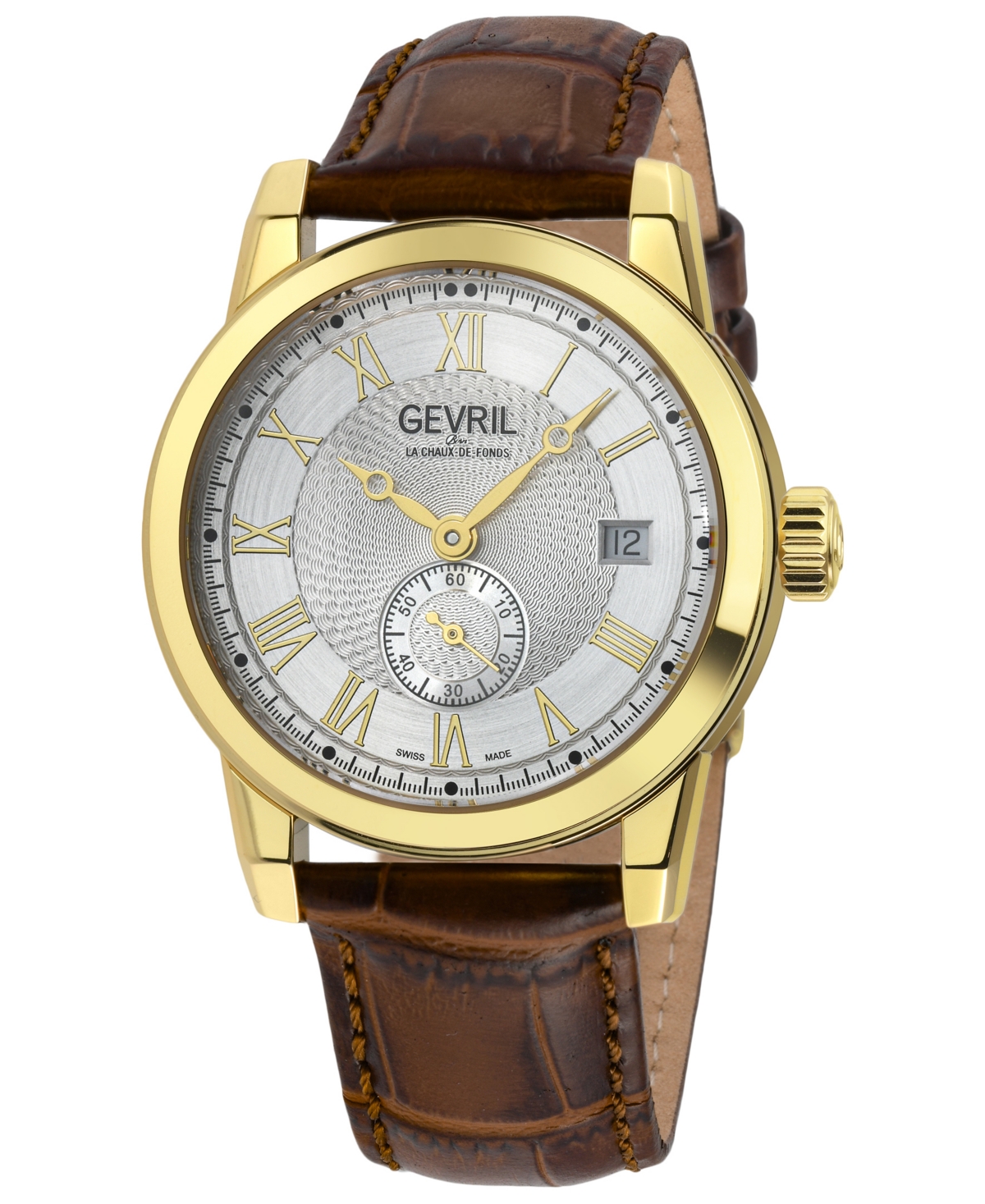 Click here for Gevril Mens Madison Swiss Automatic Brown Genuine... prices