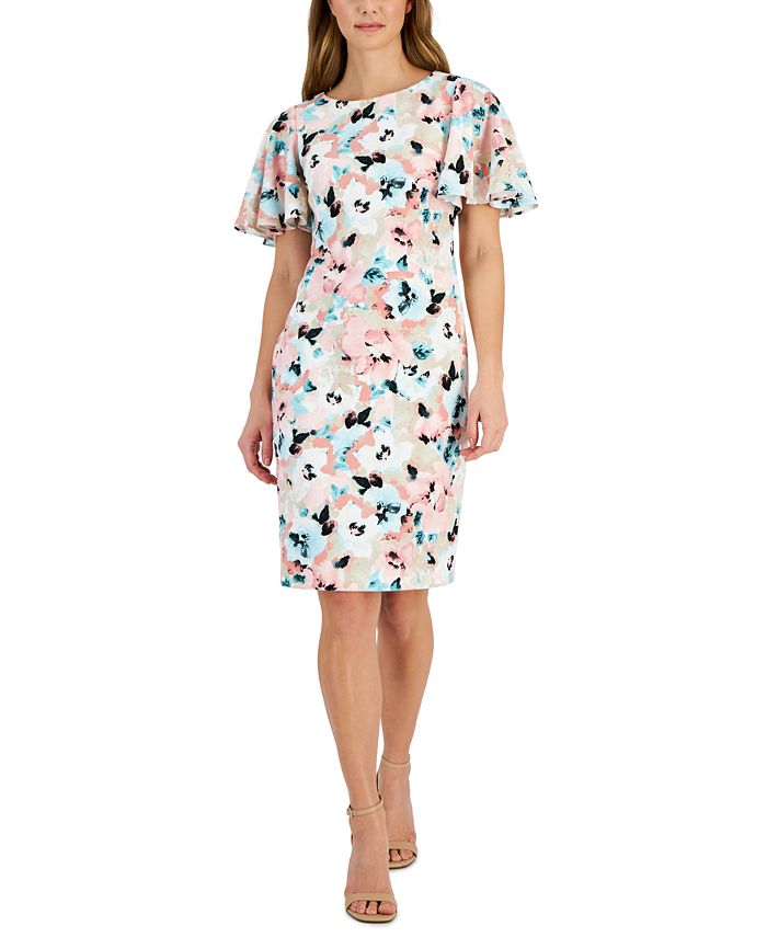 Kasper Women's Floral-Print Scuba Crepe Sheath Dress & Reviews ...