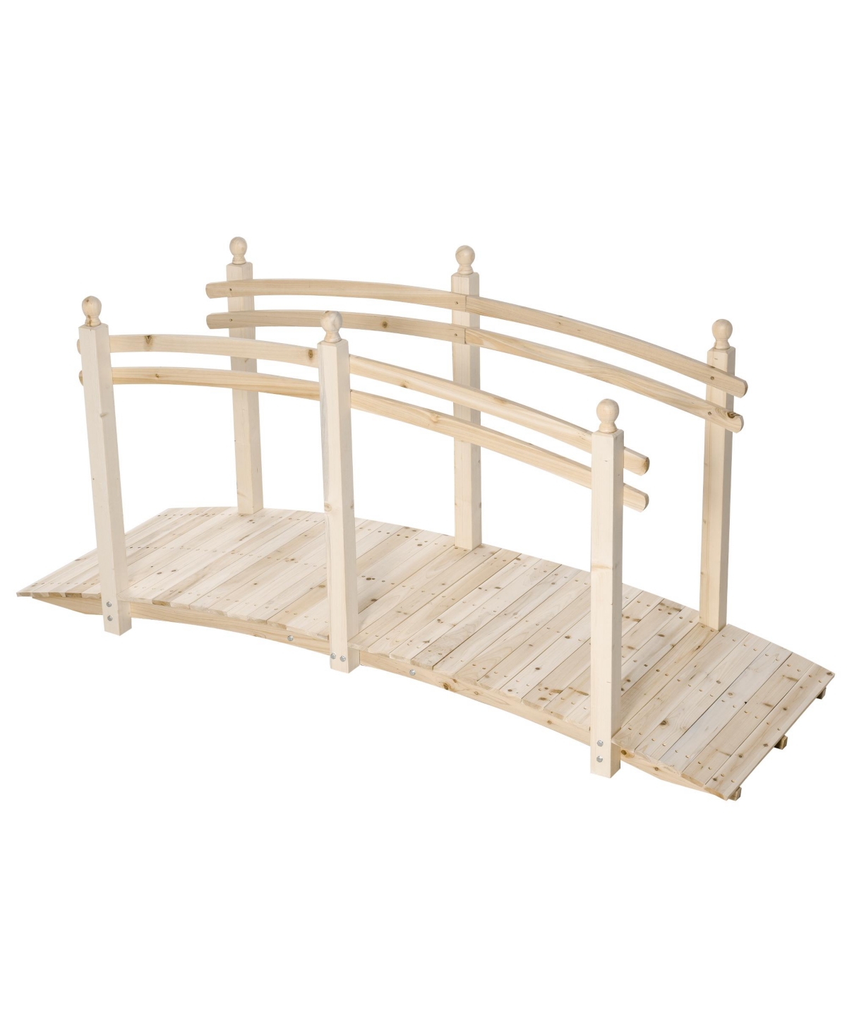 Click here for Outsunny 7.5 Fir Wood Garden Bridge Arc Walkway wi... prices