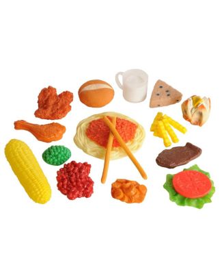 Kaplan Early Learning Life-size Pretend Play Dinner Meal Set of 24 ...