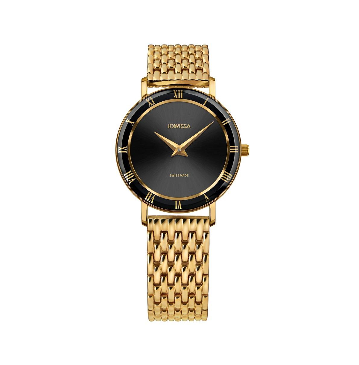 Click here for Roma Swiss Gold Plated Ladies 30mm Watch - Black D... prices